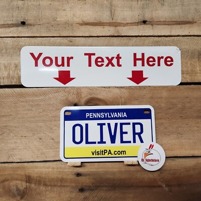 Custom Personalized License Plate PENNSYLVANIA, PA, ALUMINUM ...