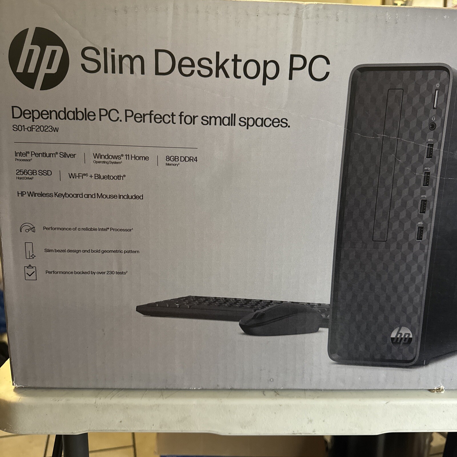 HP Slim Desktop S01 (256GB SSD, Intel Pentium Silver J5040, 2GHz, 8GB ...