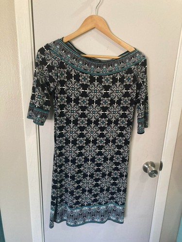 Max Edition Sz. S SS Fitted Pattern Dress Ladies | eBay
