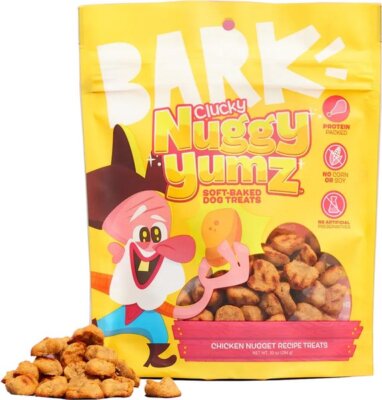 (Pack of 3) BARK Clucky Nuggy Yumz Chicken Nugget Soft Baked Dog Treats ...