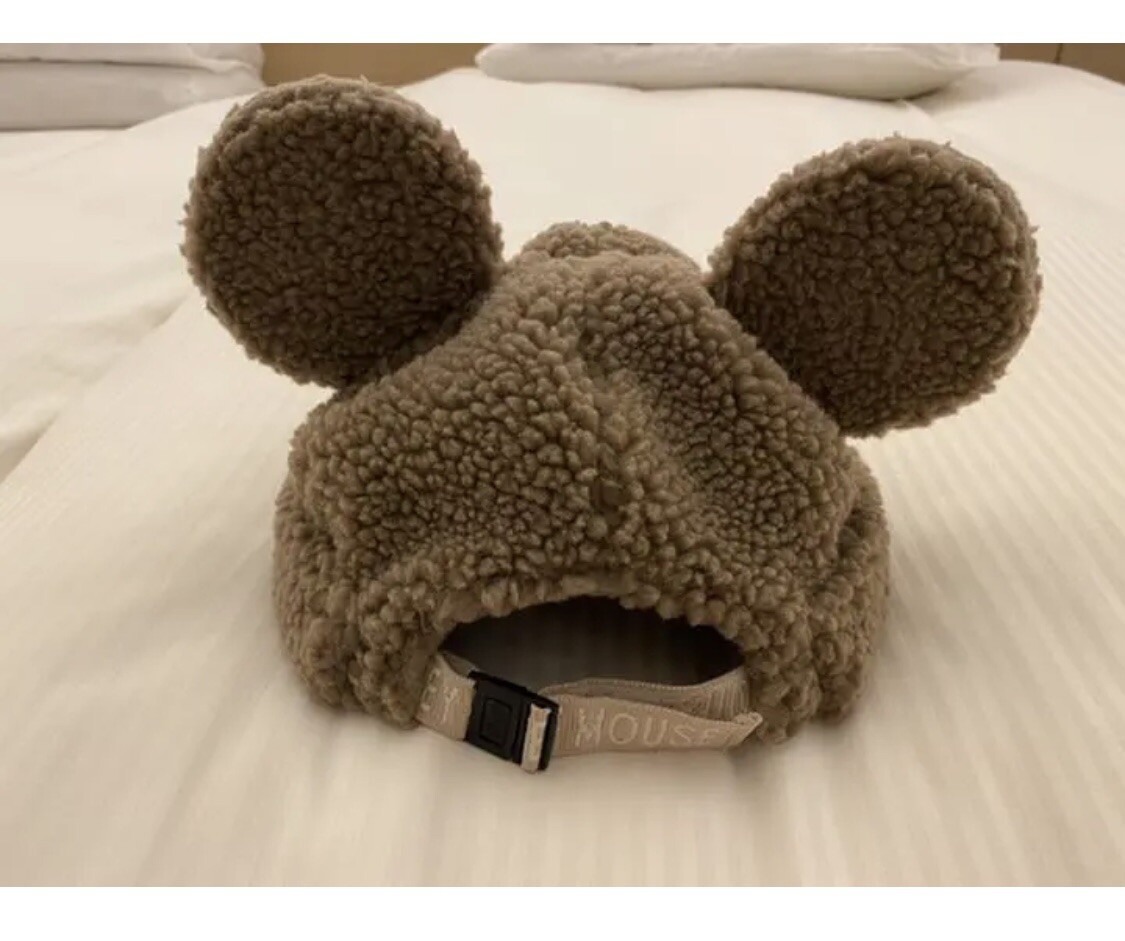Japan Tokyo Disney Resort Store Ears HeadBand Hat Brown Fluffy CAP park ...