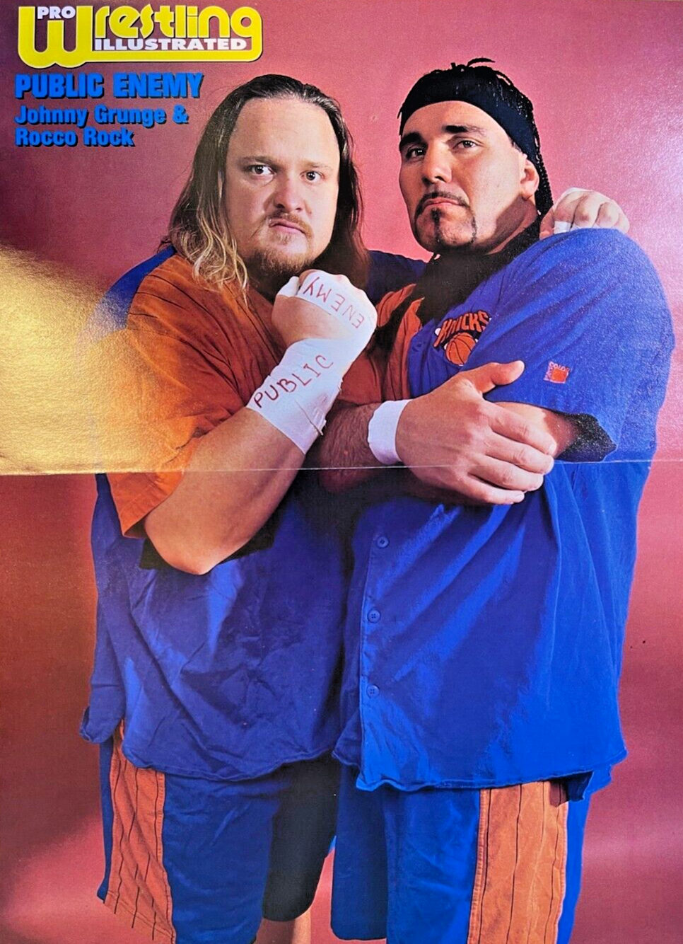 1996 Vintage Magazine Poster Wrestlers Public Enemy Johnny Grunge ...