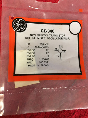 GE-340 NPN SILICON TRANSISTOR UHF RF MIXER OSCILLATOR AMP | eBay