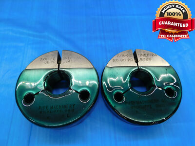 7/8 20 UNEF 2A THREAD RING GAGES .875 GO NO GO P.D.'S = .8412 & .8368 ...