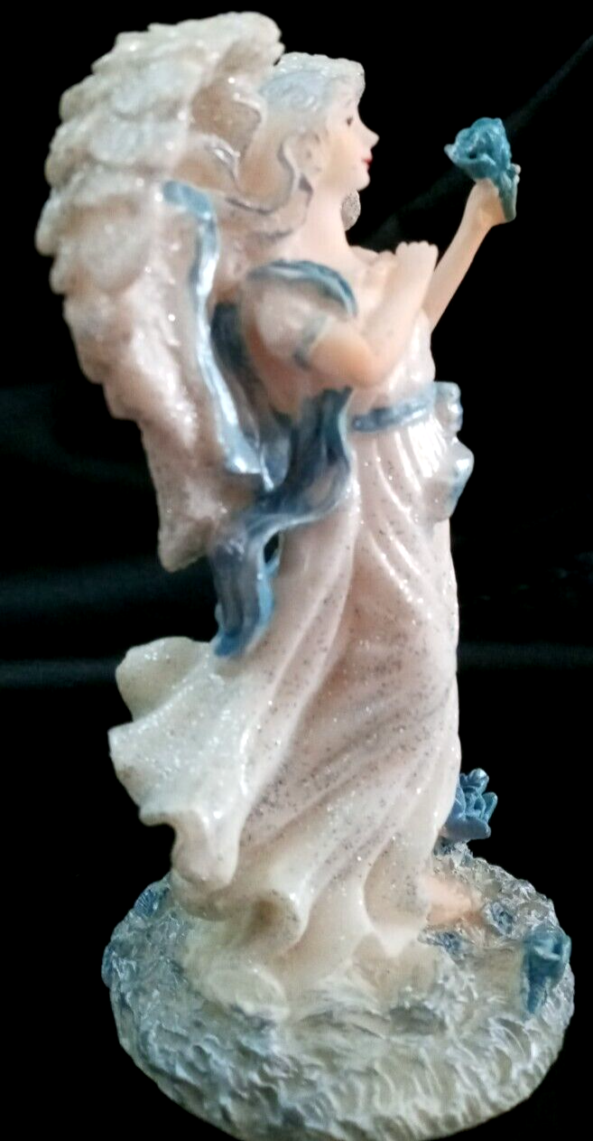 K's Collection Heavenly Angels Figurine, Angel admiring blue Rose! | eBay