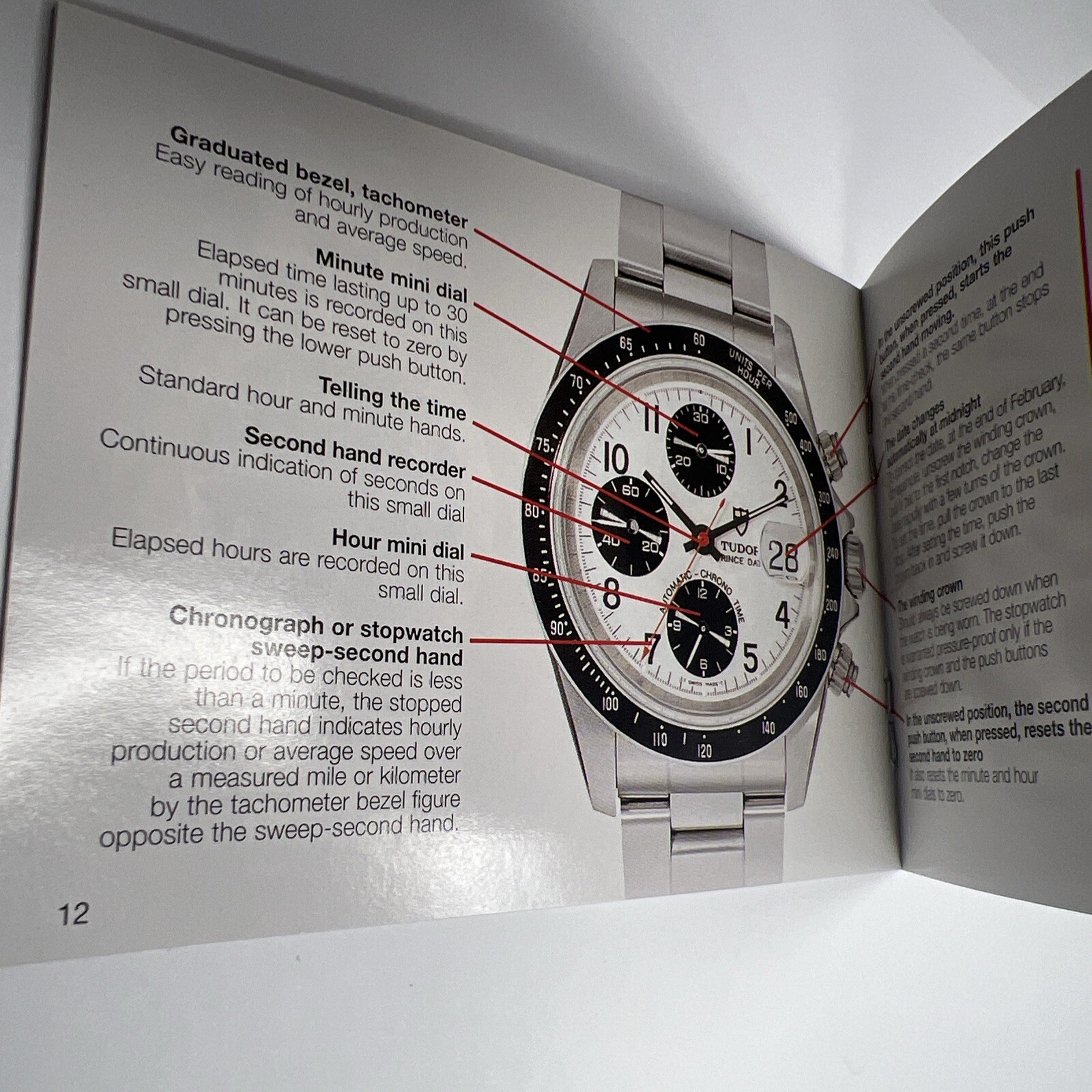 Tudor Watch Collection Booklet Manual w/ Tiger Woods Tudor Chronograph ...