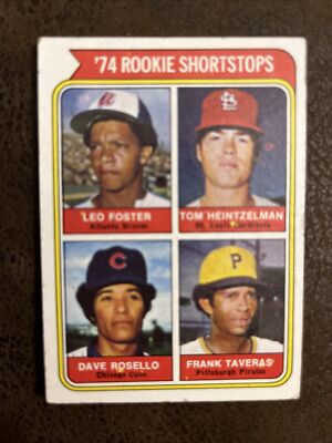 1974 Rookie Shortstops - Leo Foster/Tom Heintzelman/Dave Rosello/Frank ...
