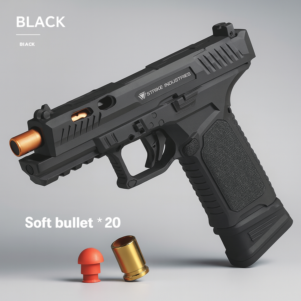 2PCS SIG17 Shell Ejecting Toy Gun Soft Bullet EVA Blaster Manual Firing ...