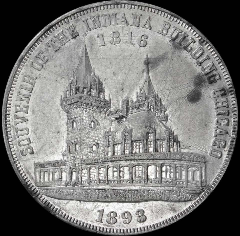 HK-Unlisted - SH 6-59 WM - Columbian Indiana State Building SCD 1893 | eBay