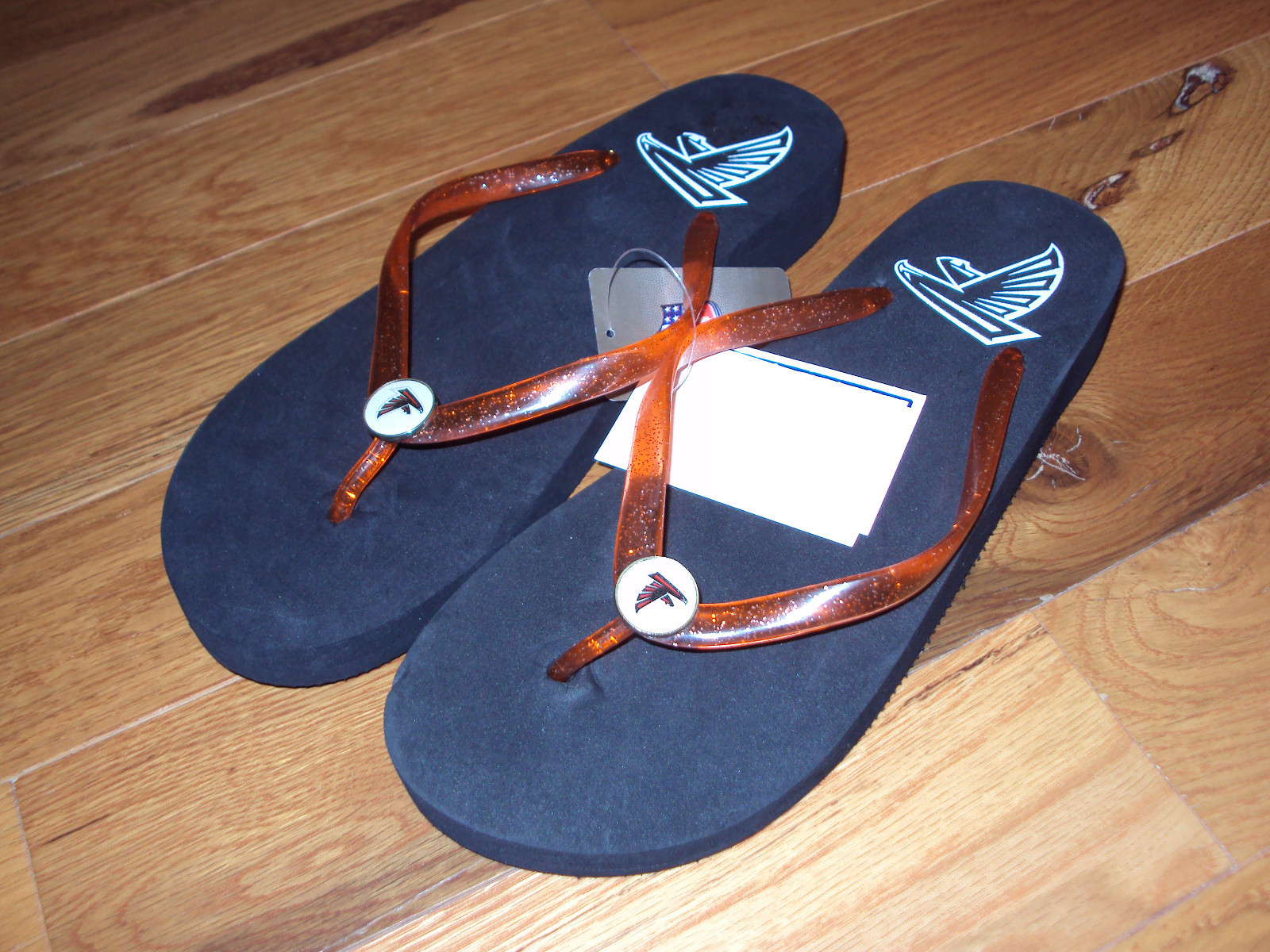 NWT Atlanta FALCONS Flip Flops Sandals Shoes Womens 9 10 | eBay.de