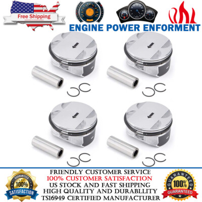 4 Set Engine Piston & Rings Kit For Chevy Captiva Cobalt Equinox HHR ...