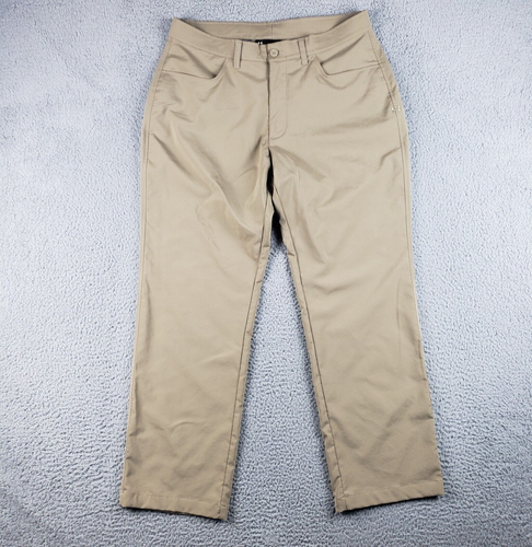 Under Armour Pants Mens 36x30 (35x30) Brown Golf Flat Front Stretch ...