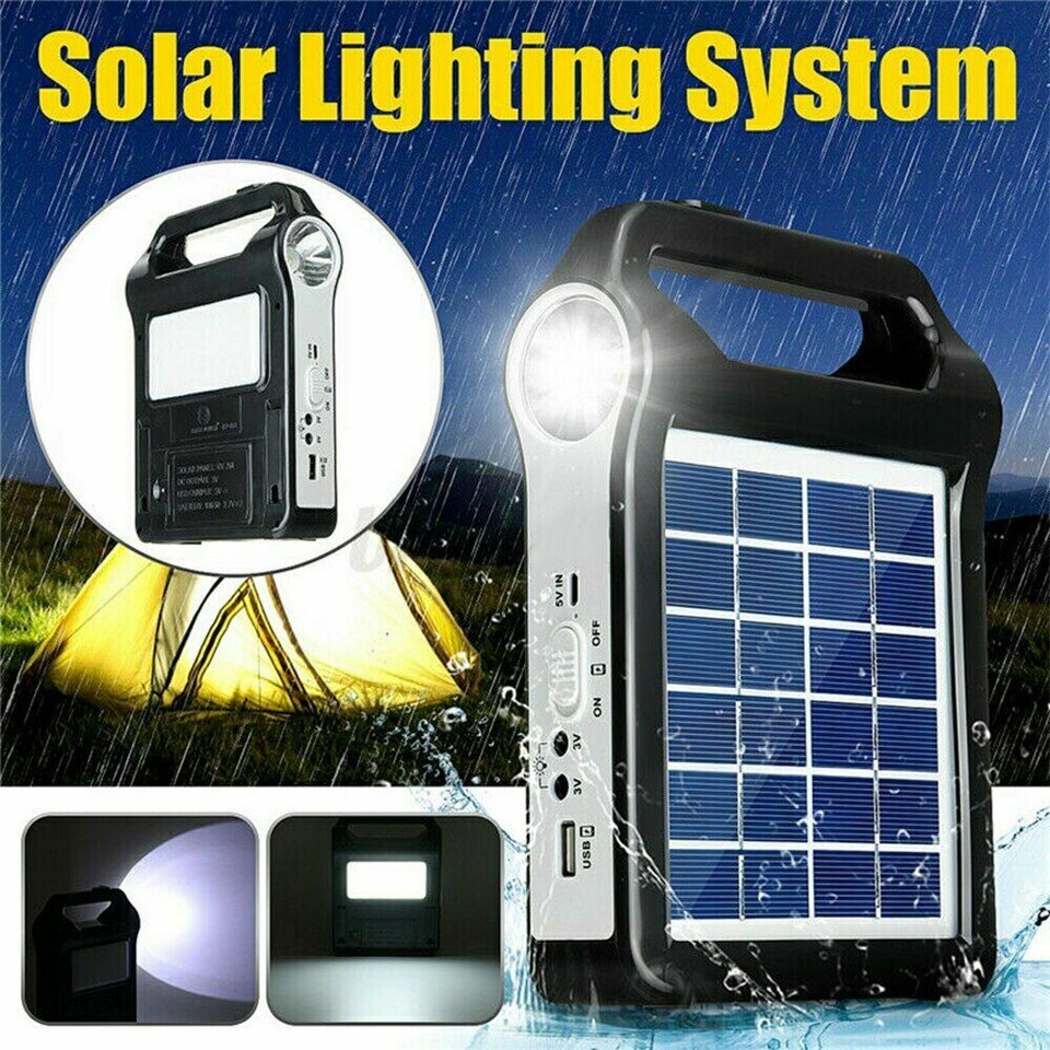 Portable Power Station Solar Generator Panel Emergency Power Supply ...