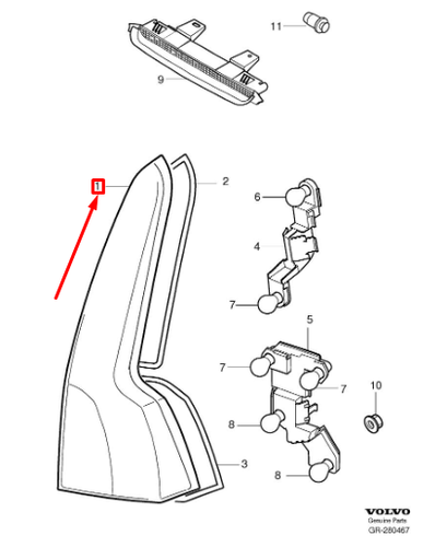 Feu arri re droit VOLVO V50 LHD 30763512 NOUVEAU ORIGINE | eBay
