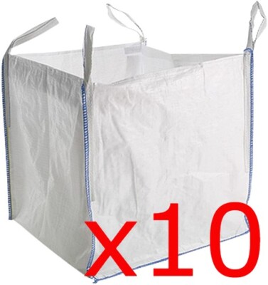 10 BULK BAGS TON BAGS BUILDERS GARDEN WASTE 1 TONNE TON JUMBO BAGS ...