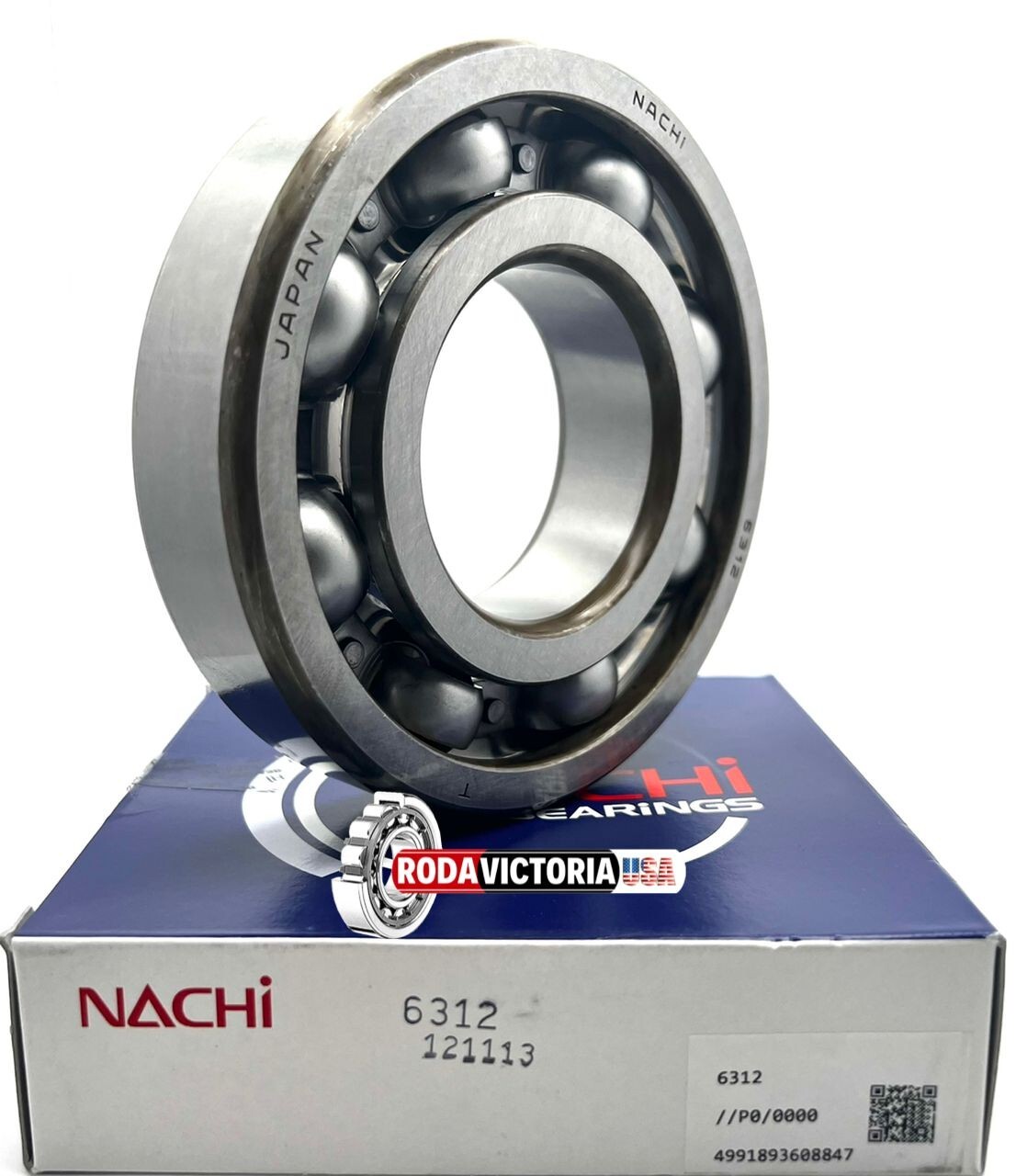 NACHI JAPAN 6312 C4 DEEP GROOVE BALL BEARING, OPEN TYPE, NO SEALS ...