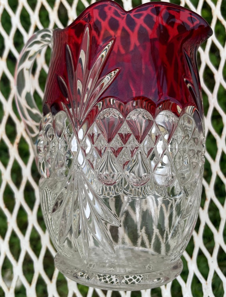 Antique EAPG Set - Ruby Flashed Atlanta Pattern by Tarentum Glass ...