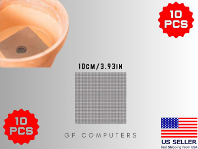 10 PCS Pot Hole Mesh Pad, Bonsai Pot Bottom Grid Mat Mesh, Plant ...