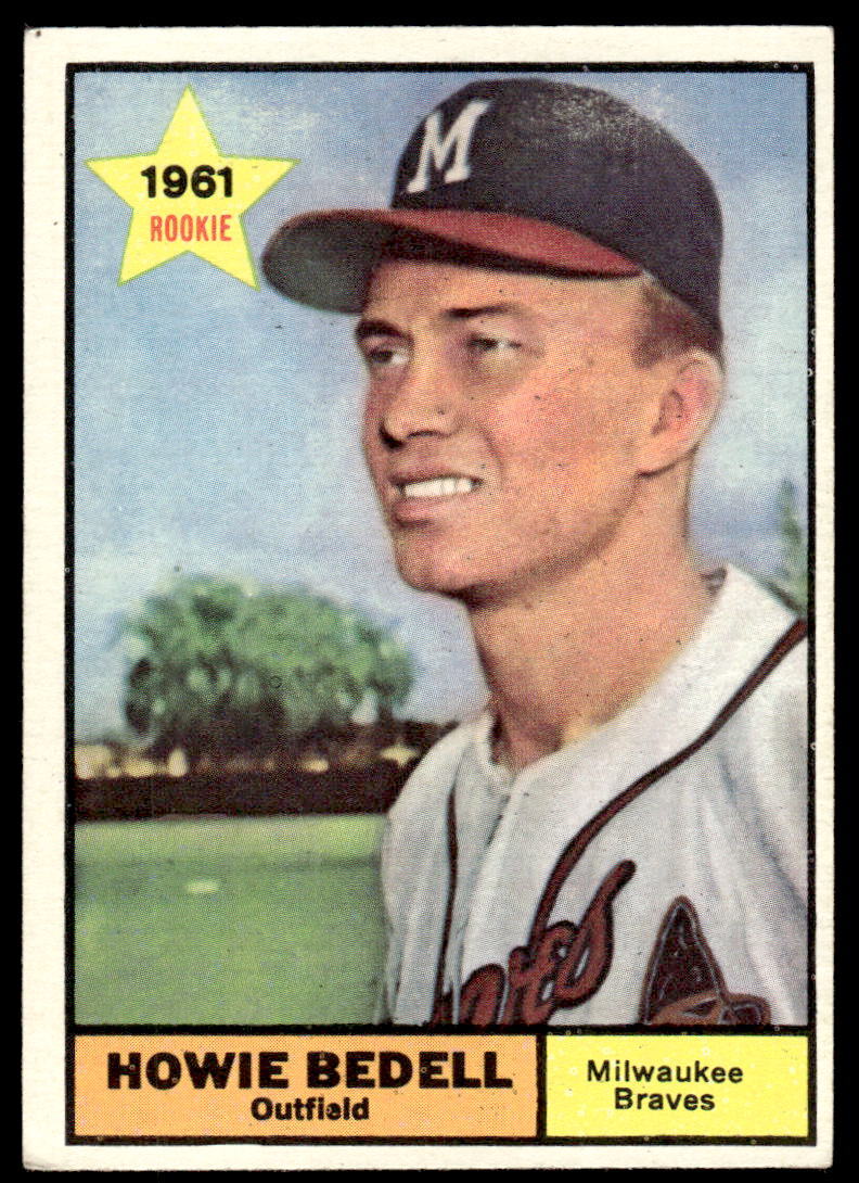 1961 TOPPS HOWIE BEDELL 353 VG-EX ROOKIE STAR RC BASEBALL MILWAUKEE ...