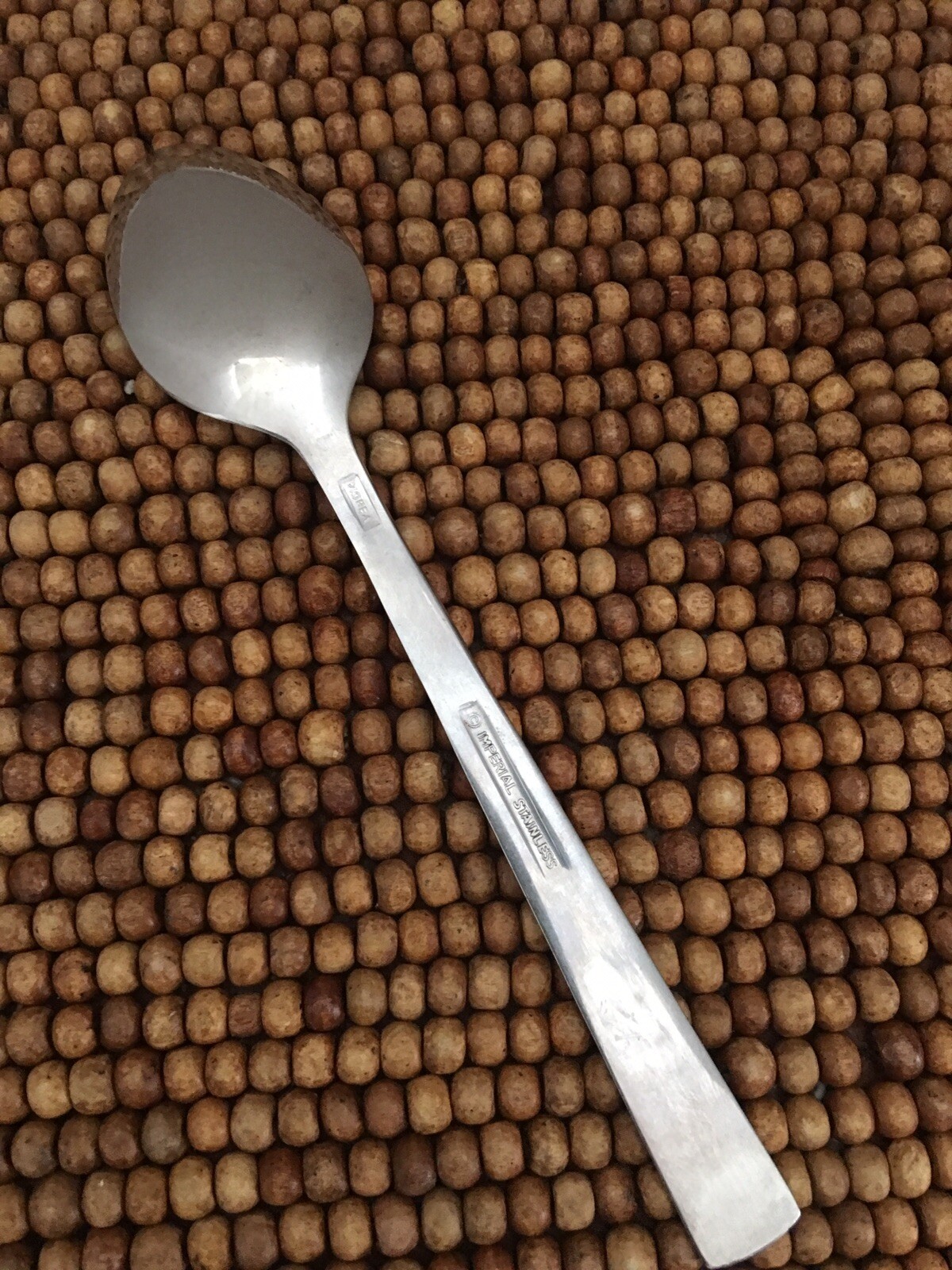 IIC Imperial SERTA Stainless Floral Black Accent PLACE SOUP SPOON 7 1/8 ...