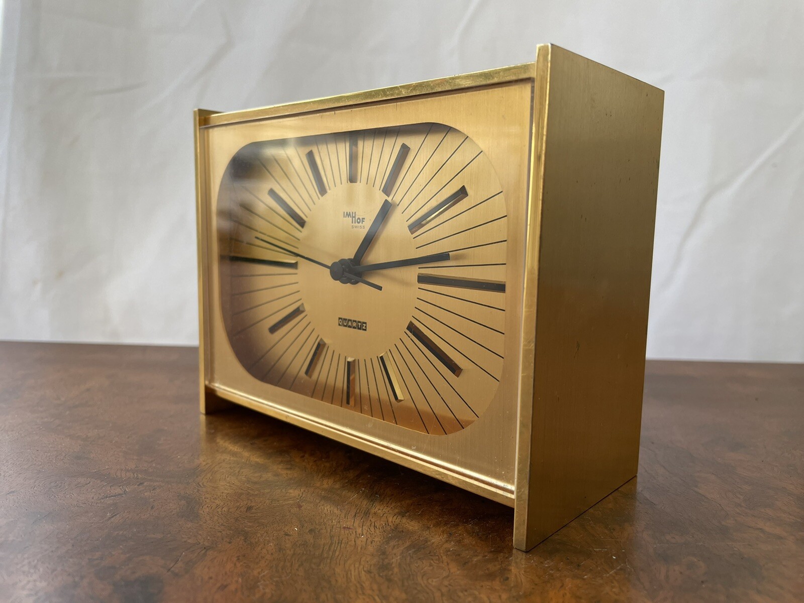 1970’s Vintage IMHOF clock, Solid Brass, Swiss Built, very Prestige ...