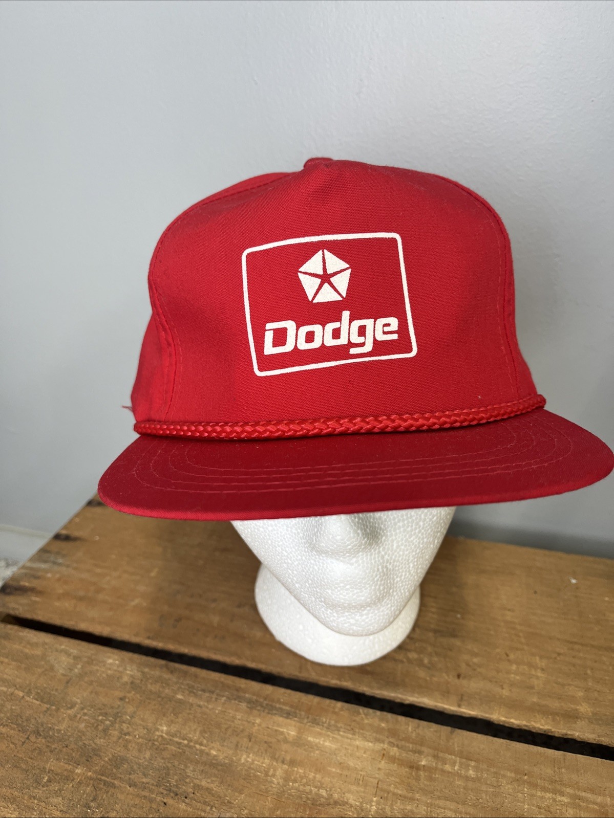 VINTAGE Dodge Hat Cap Snap Back Red Made in The 80’s … - Gem