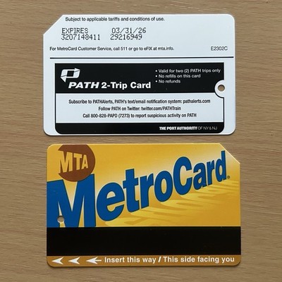 MTA PATH 2-Trip MetroCard. FOR COLLECTORS!!! | eBay