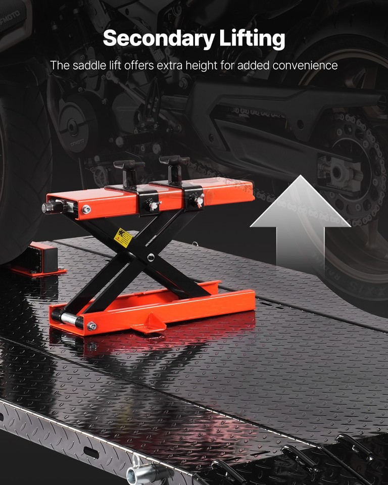 VEVOR Motorcycle Jack Lift 1500lb Pneumatic Motorcycle Jack Removable ...