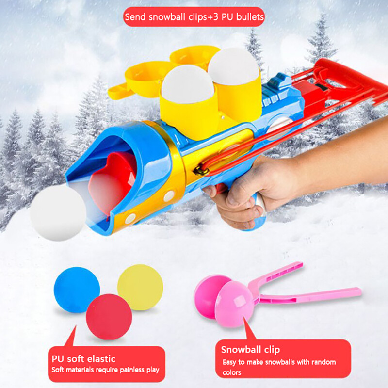Snow Ball Blaster Fun Clip Creative Interactive Game Plastic Maker Tool ...