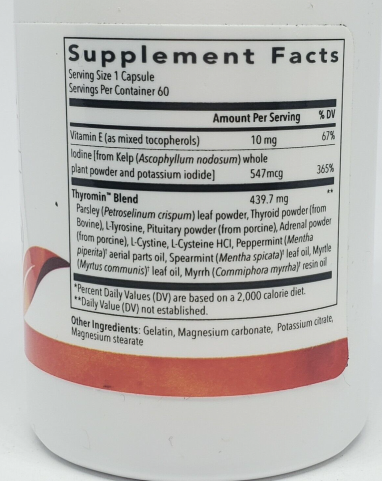 Thyromin Young Living 60 Vitamin Capsules Thyroid | Exp Oct2026 | US ...