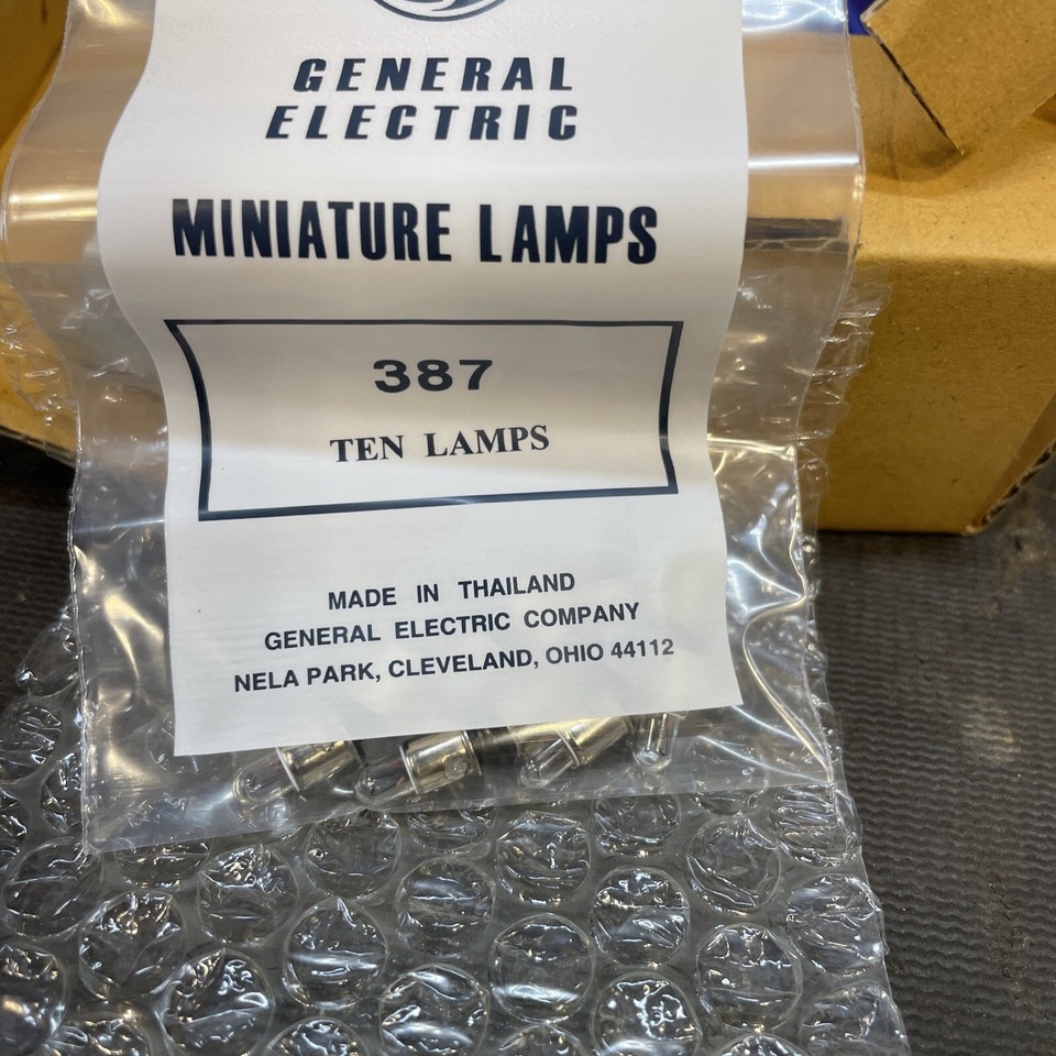 GE GENERAL ELECTRIC 387 MINIATURE LIGHT BULB- QTY 10 New In Box | eBay