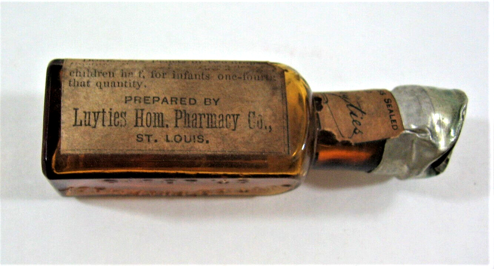 Vtg Luyties Homeopathic Pharm Corked Cimicifuga Quack Medicine Bottle ...