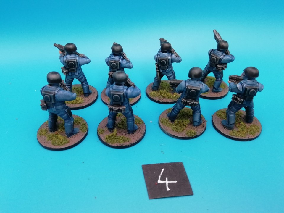 8 x Well Painted Stargrave Troopers Enforcers Police Scifi North Star ...