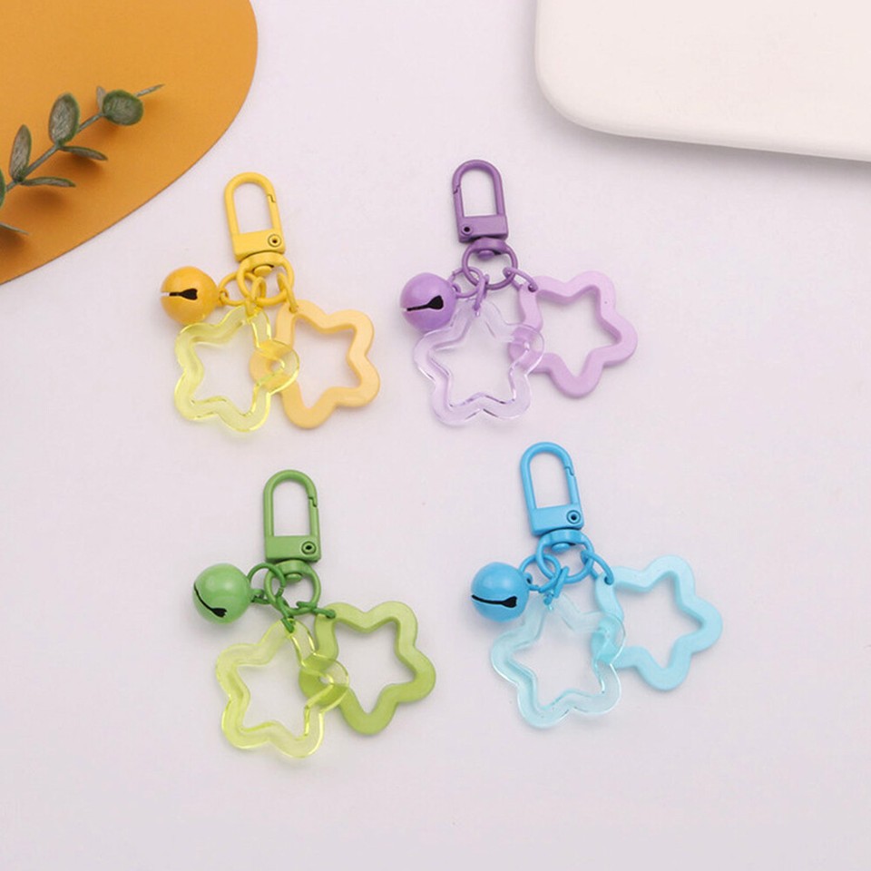Star Keychain Pendant Colorful Five-Pointed Star Key Chain Bag Charm ...