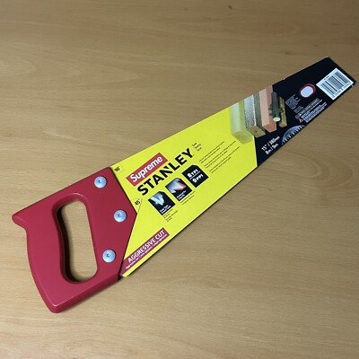 Supreme x Stanley 15" Hand Saw Aggressive Cut Red/White Authentic New ...