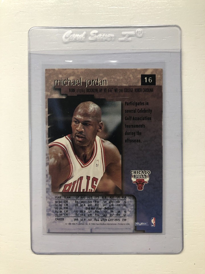 1996 SkyBox Premium Michael Jordan #16 Gold | eBay