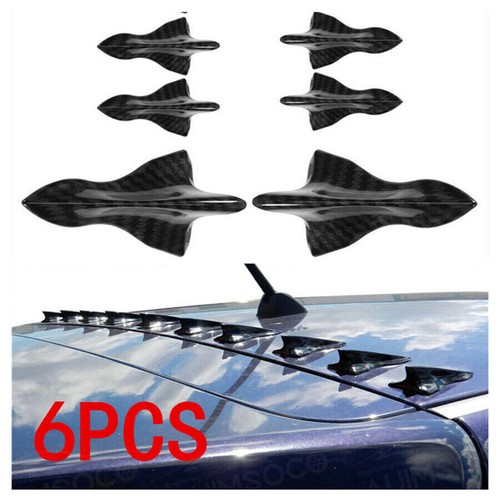 Car Roof Shark Fin Decorative Sticker 5D Carbon Fiber Decors Parts ...