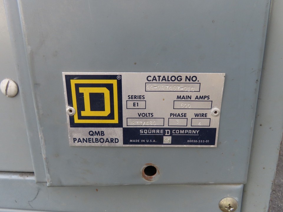 Square D POWER-STYLE Switchgear 2000A Switch, 277/480V, 3PH4W, CT ...