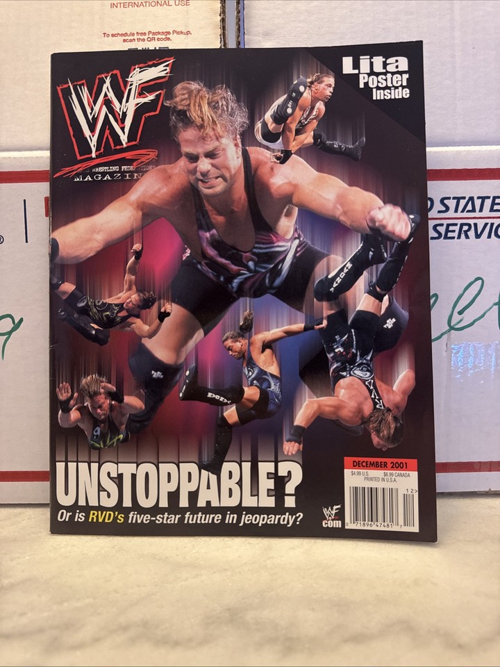 WWF Magazine December 2001 RVD Cover W/ Poster Rare WWE | eBay