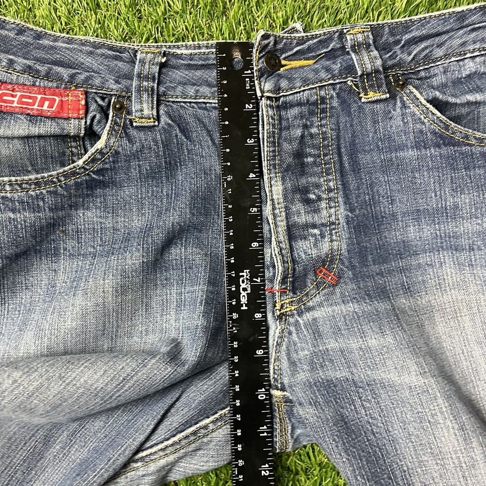 Icon Strongarm 2 Jeans Mens 34x32 Biker Straight Relaxed Fit Y2K Double ...
