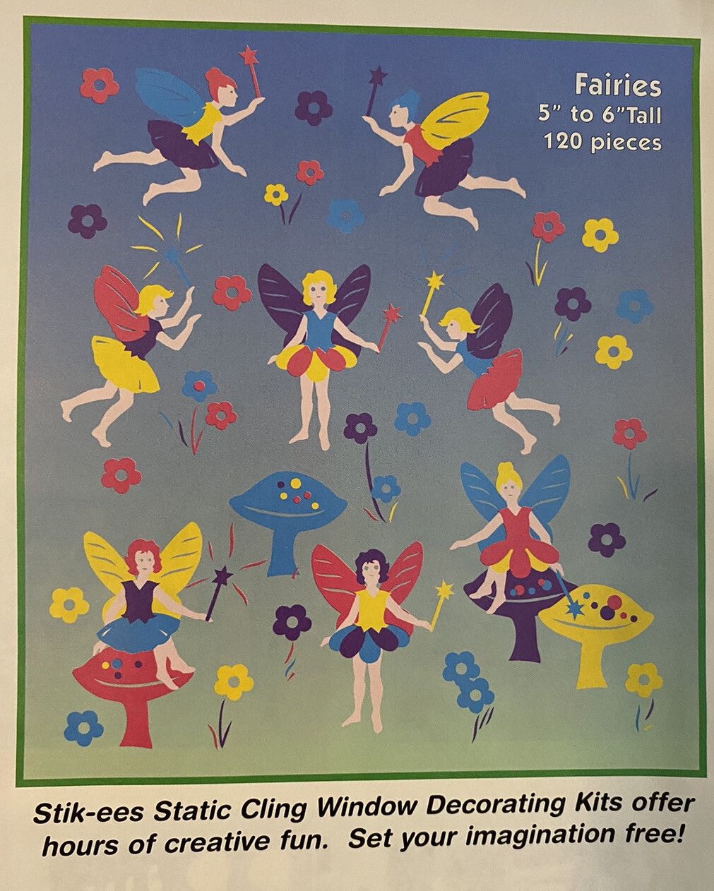 Fairies Vintage Stik-EES Vinyl Decals Window Clings Magical Fairyland ...