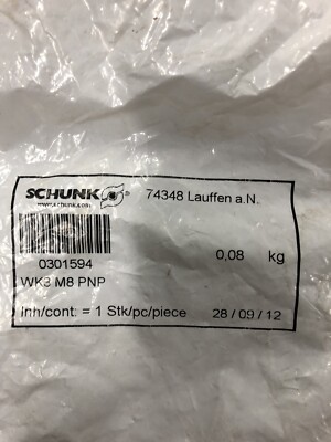 Schunk 0301594 WK3 M8 PNP Connection Cable | eBay