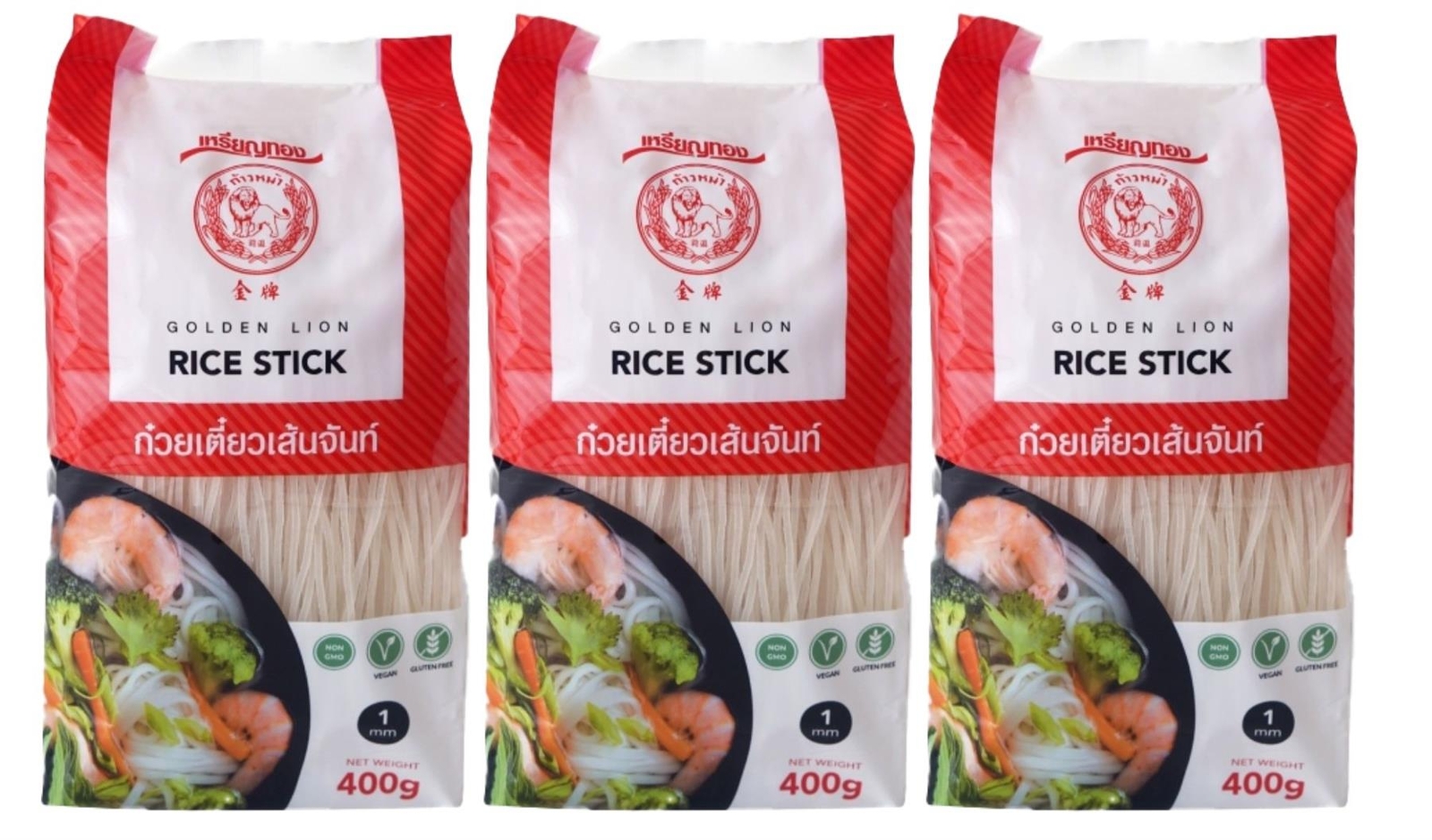 Golden Lion Rice Stick (1mm) 400g (Pack of 3) | eBay