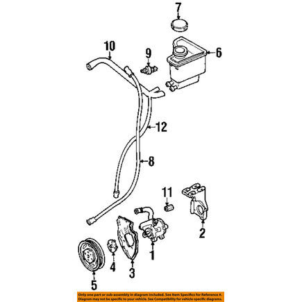 F5RZ3A713B Oem Power Steering Return Hose F5 Rz3 A713 B for Ford | eBay