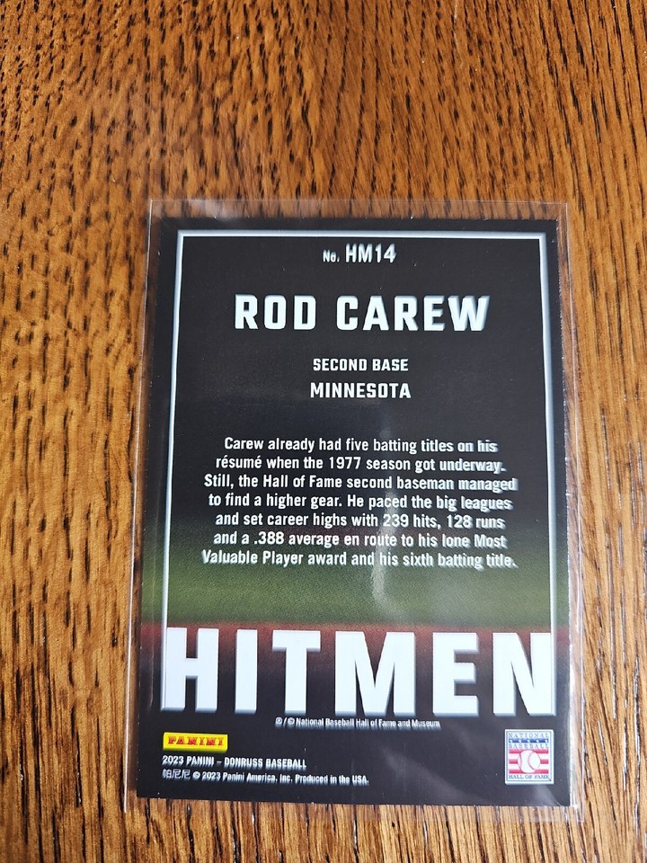 2023 Panini Donruss Rod Carew Hitmen Ultra Rare Case Hit #HM14 Twins | eBay