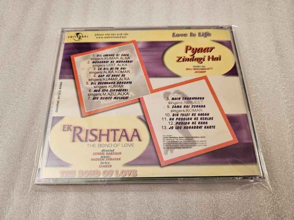 Ek Rishtaa / Pyaar Zindagi Hai Hindi Bollywood Audio CD | eBay
