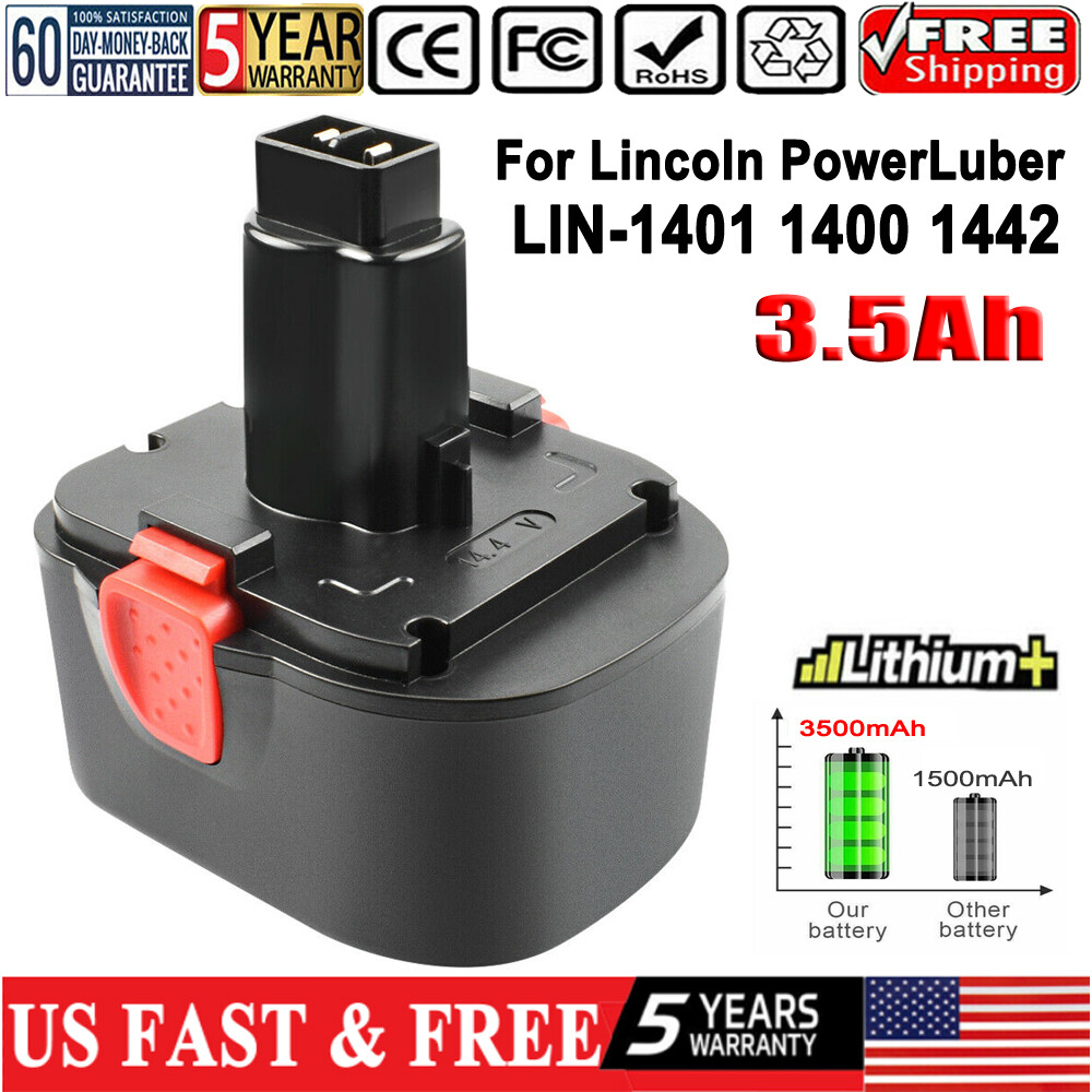 Battery for Lincoln Power Luber 14.4V Grease Gun 3.5AH 14Volt 1401 1442 ...