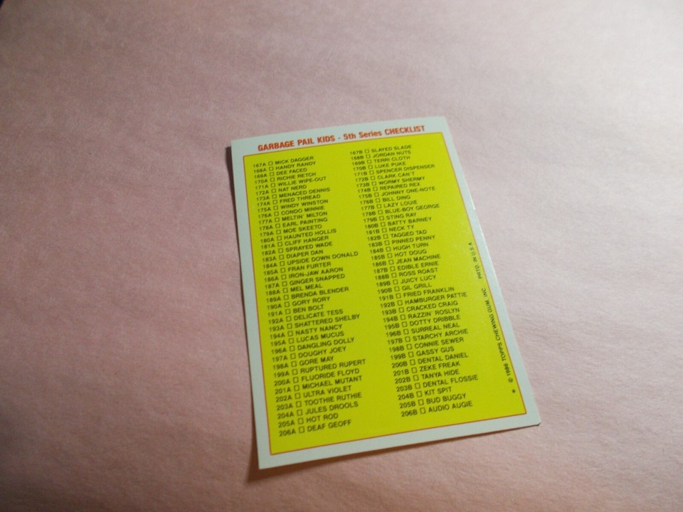 Kit Spit 204b Garbage Pail Kids Stickers Topps 5th Series 1986 | eBay