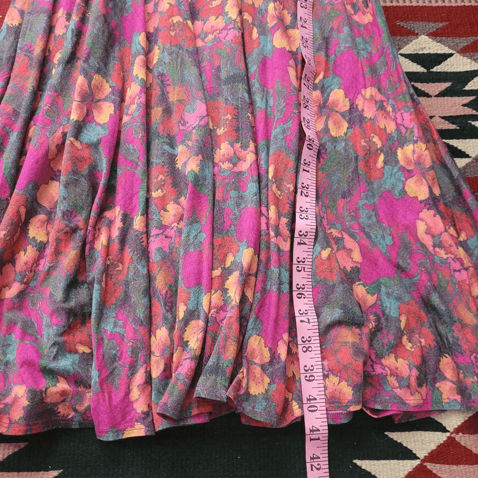 Peruvian Connection Barranco Dress Sz XS Pink Floral Fit & Flare Boho ...