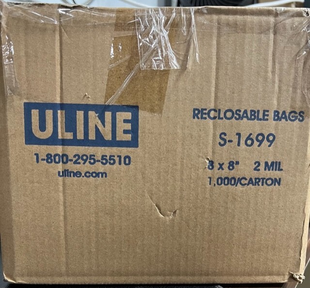 Uline 8 x 8" 2 Mil Single-track zip Reclosable Polyethylene Bag S-1699 ...